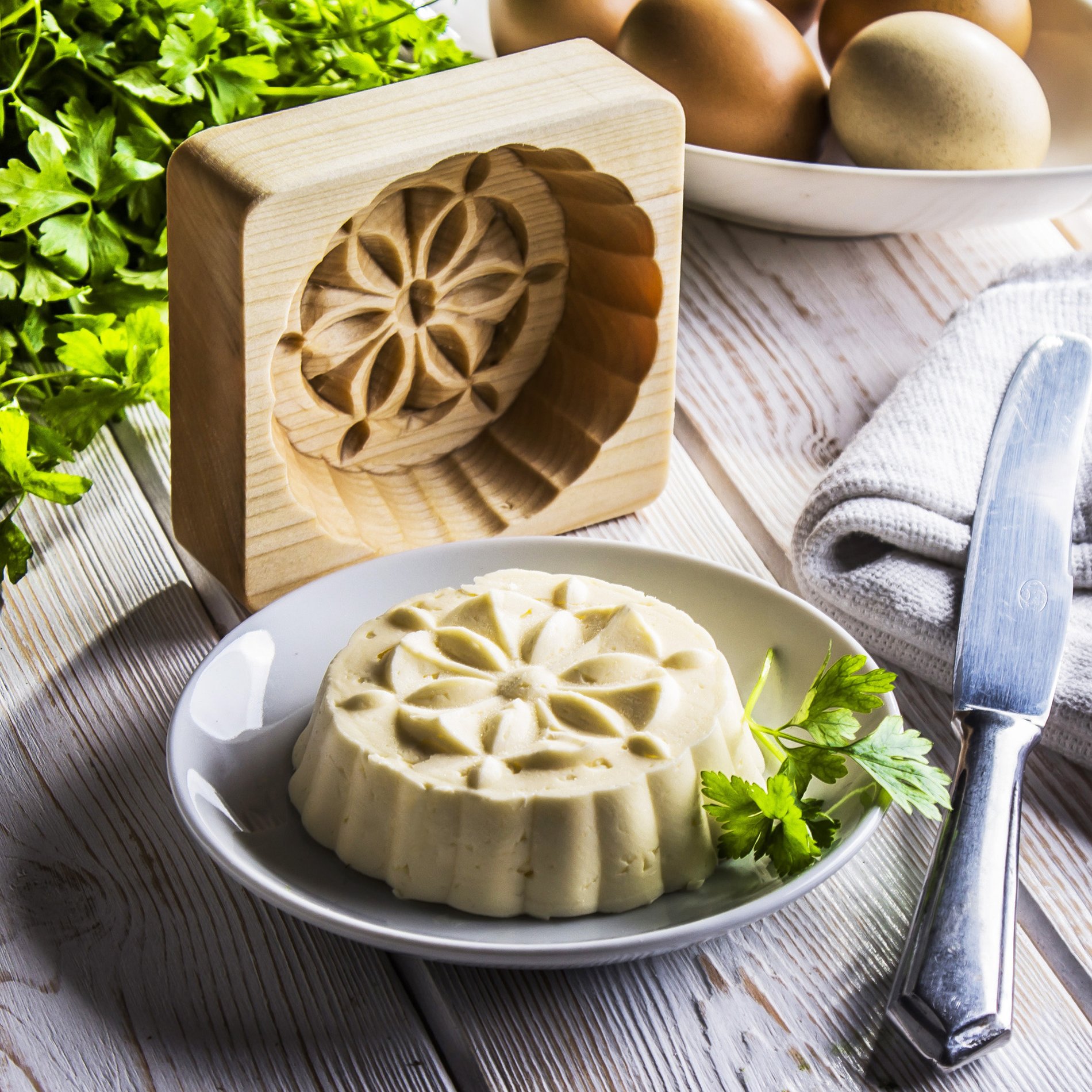 Drevená forma na maslo KVIETOK | Finesio.sk