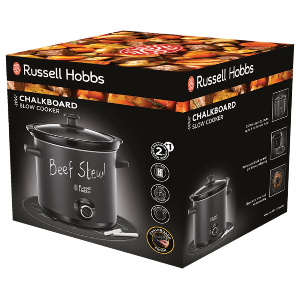 RUSSELL HOBBS Chalkboard Slow Cooker 200 W - pomalý hrniec / elektrický ...